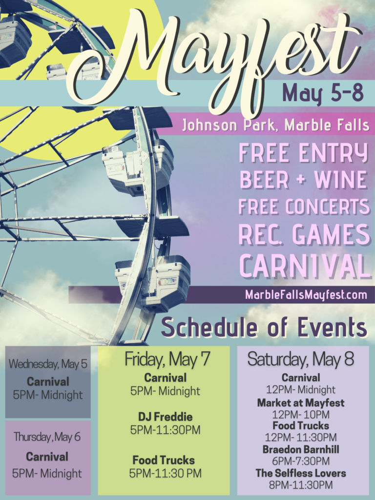 Marble Falls Mayfest 2021 - Burnet Chamber of Commerce
