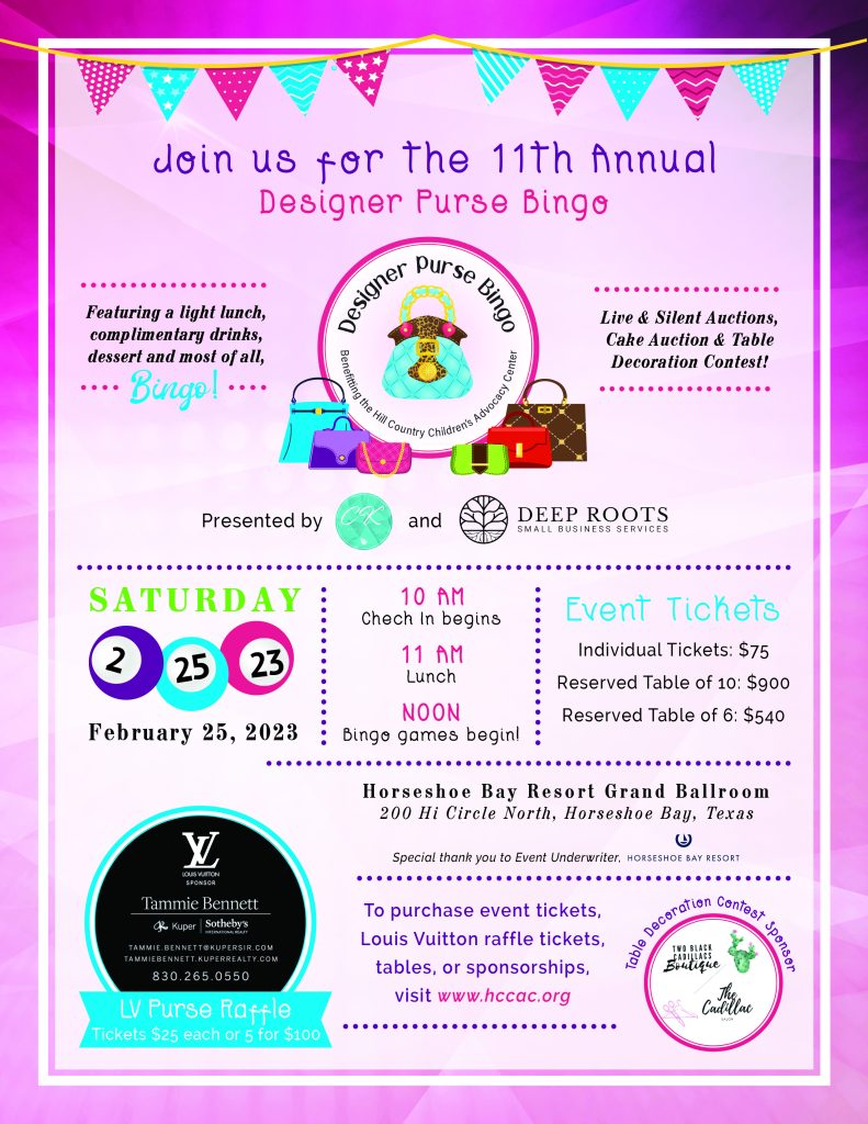 HCCAC Designer Purse Bingo - Burnet Chamber of Commerce