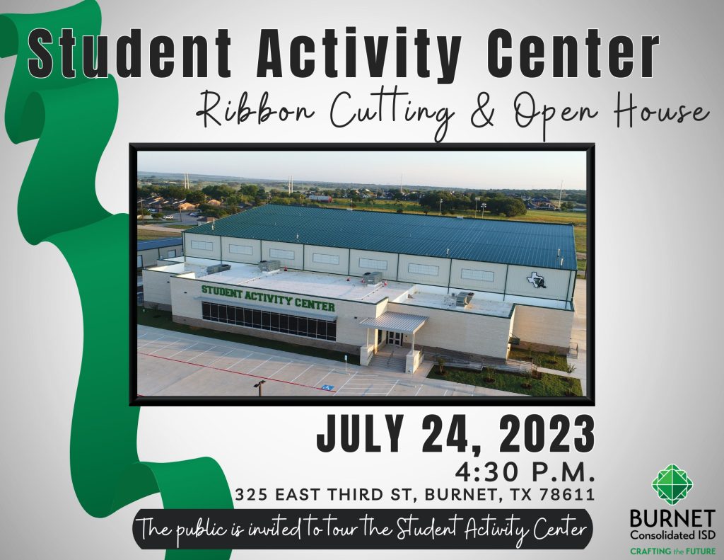 Student Activity Center Grand Opening & Ribbon Cutting - Burnet Chamber ...