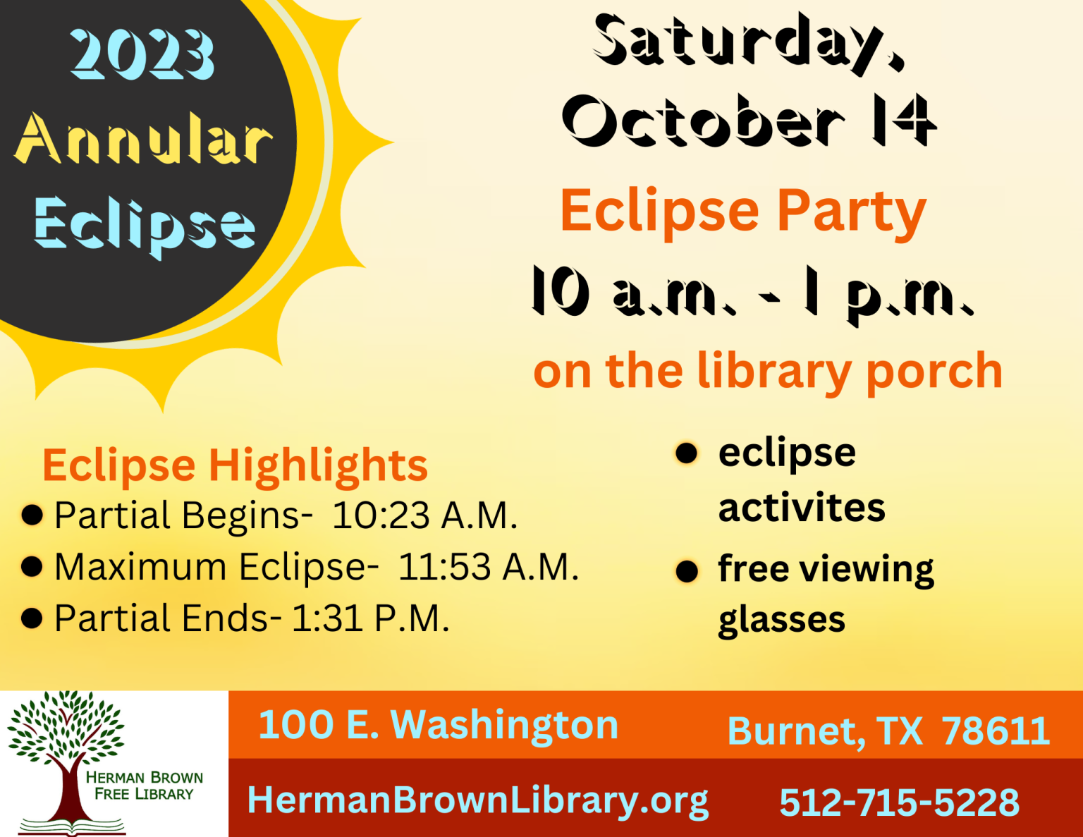 Eclipse Party - Burnet Chamber of Commerce
