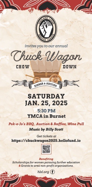 Chuck Wagon Chow Down - Highland Lakes Service League - Burnet Chamber ...