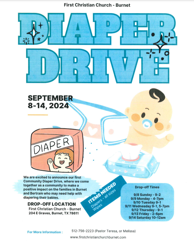 Baby Blessing Diaper Drive - Burnet Chamber of Commerce
