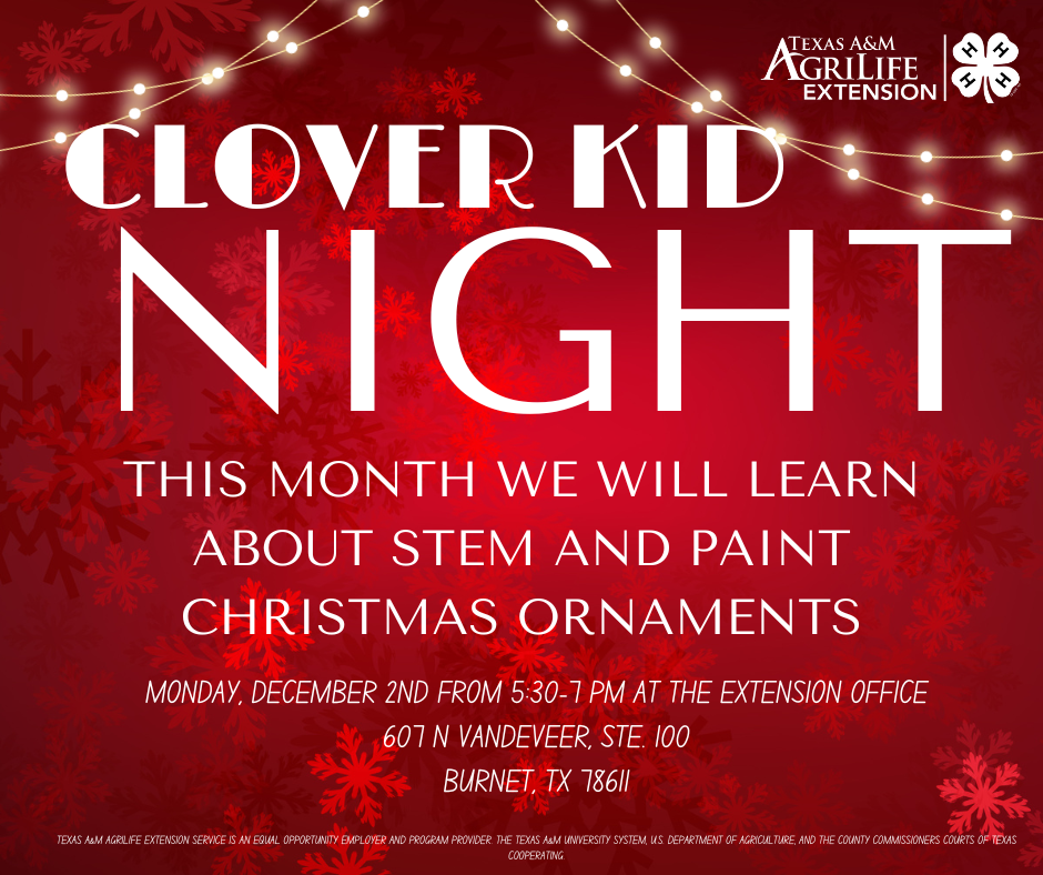 4-H Clover Kid Night - Burnet Chamber of Commerce