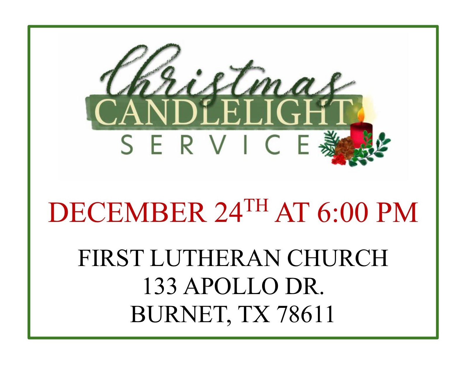 Christmas Eve Candlelight Clipart