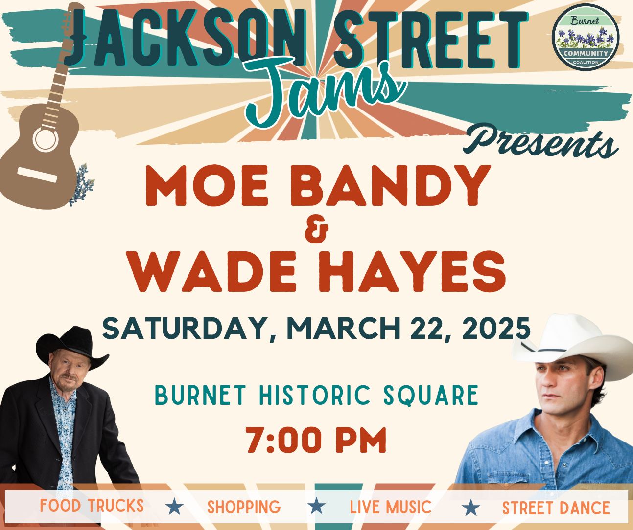 Jackson Street Jams - Moe Bandy & Wade Hayes - Burnet Chamber of Commerce