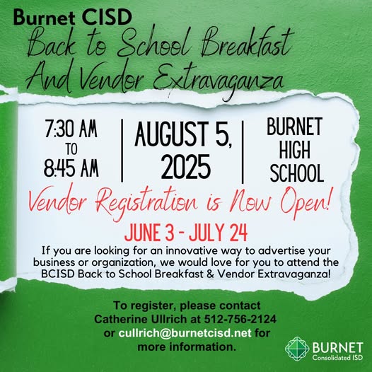 BCISD Back to School Breakfast - Burnet Chamber of Commerce