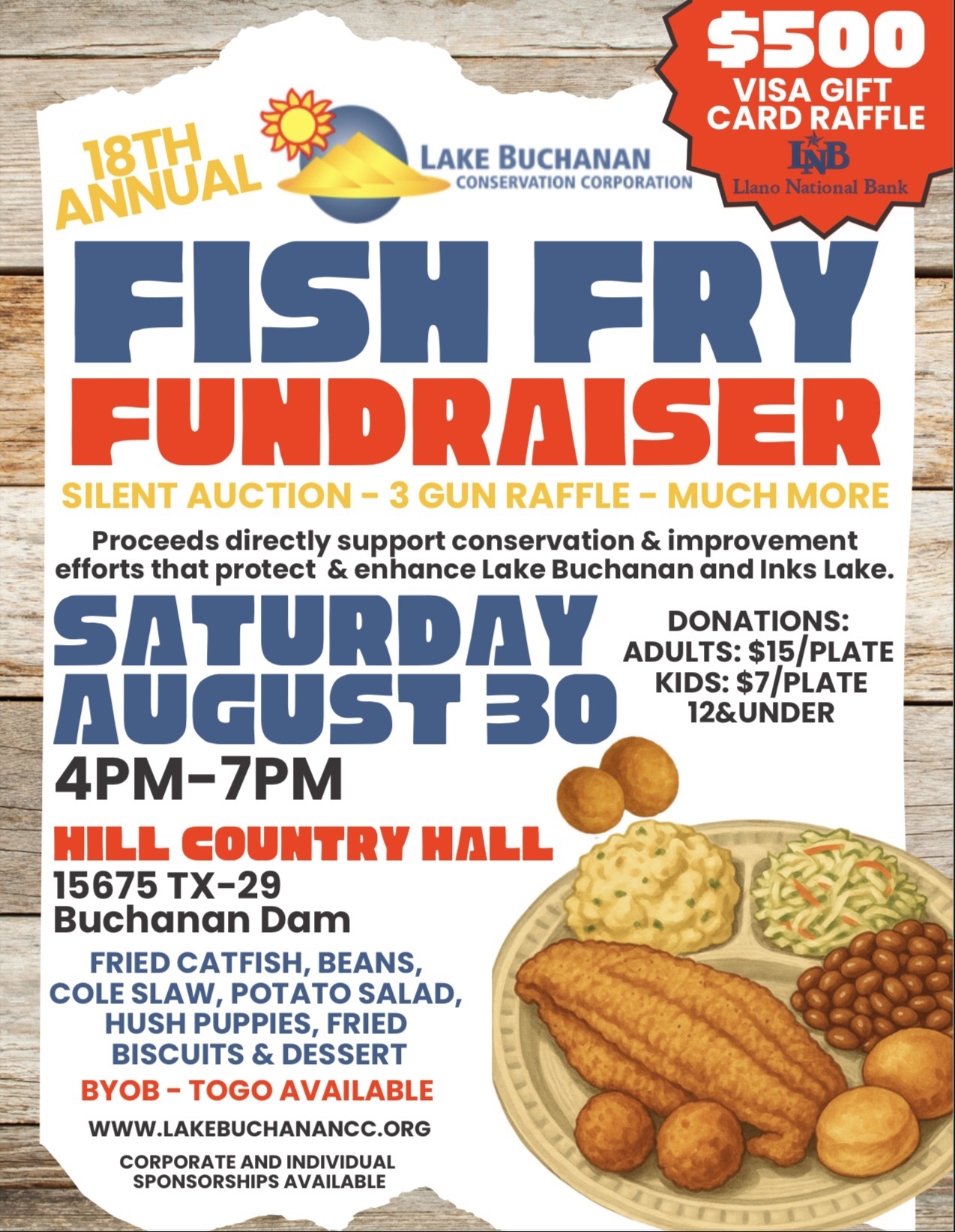 LBCC 18th Annual Fish Fry Fundraiser - Burnet Chamber of Commerce